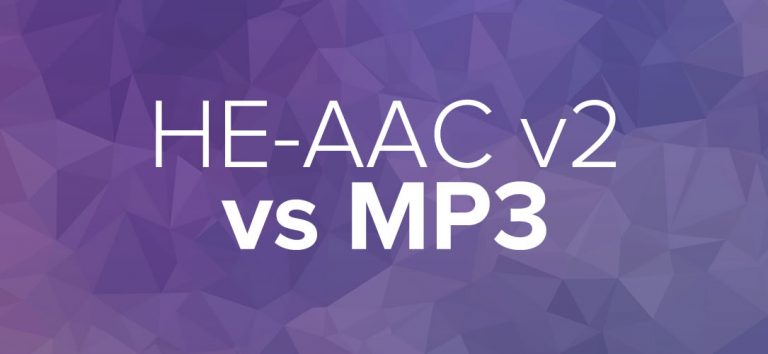 ¿Por qué recomendamos HE-AAC v2 sobre MP3?